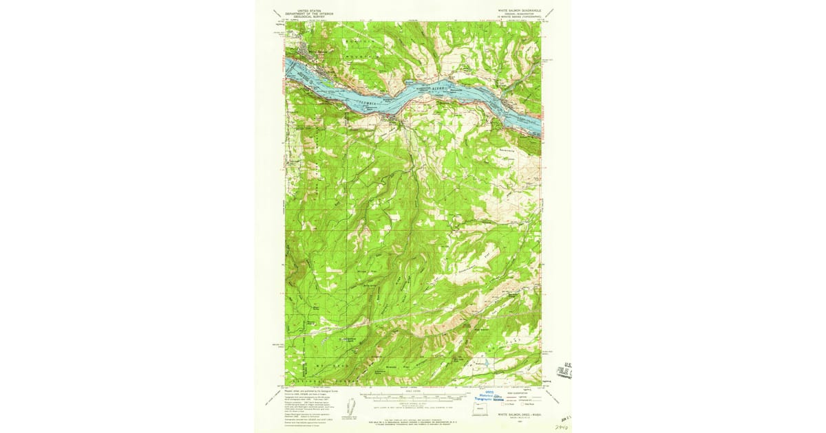 1957 Map of White Salmon, WA — High-Res | Pastmaps