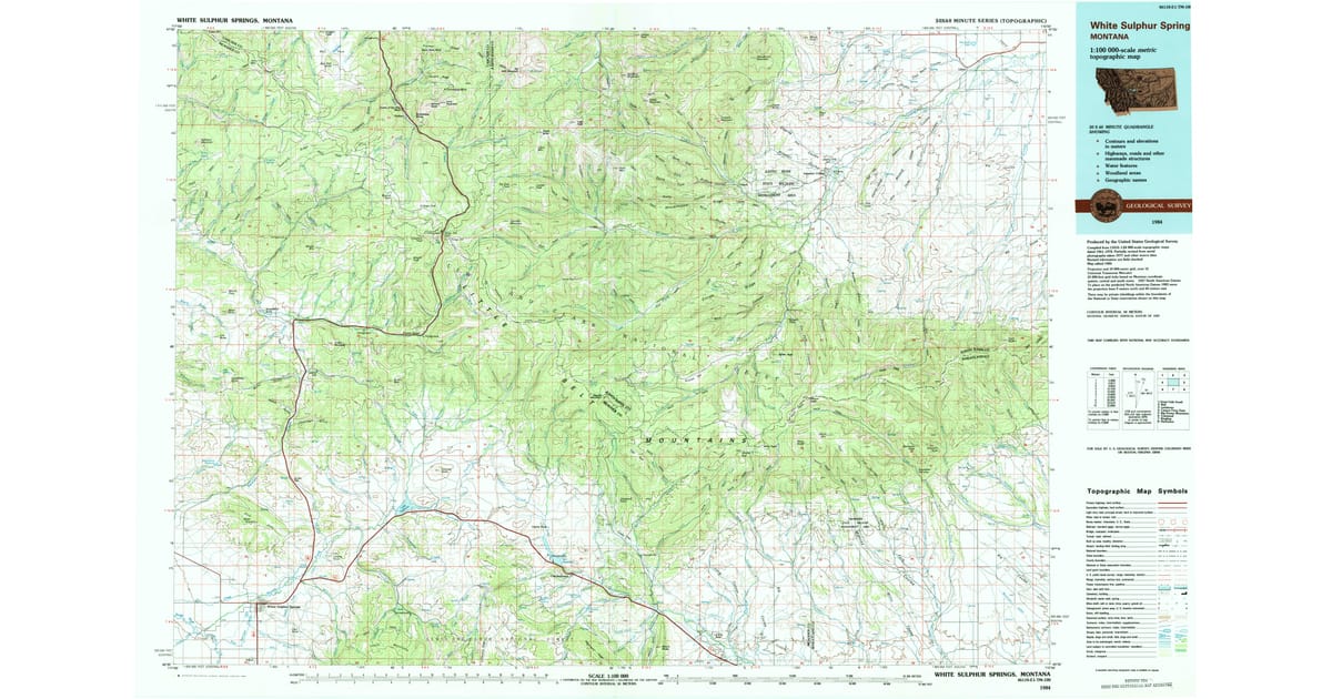 1980s Maps of Yogo Crossing, MT | Pastmaps