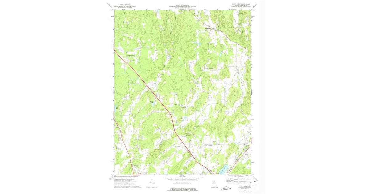 1970s Maps of Pleasant Valley, Bartow County | Pastmaps