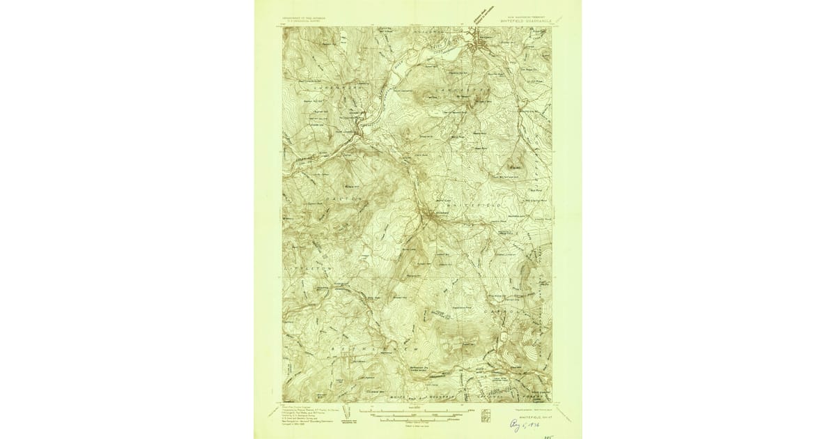 1935 Map of Whitefield, Coos County, NH — High-Res | Pastmaps