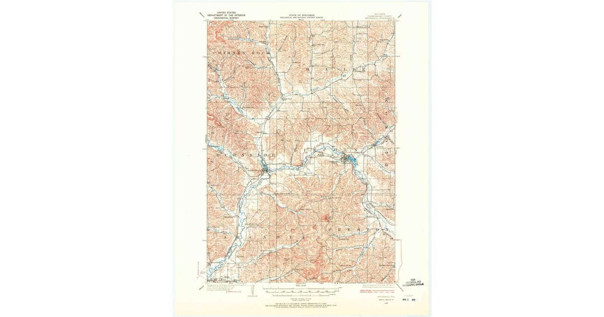 Old Historical Maps of Whitehall, WI | Pastmaps