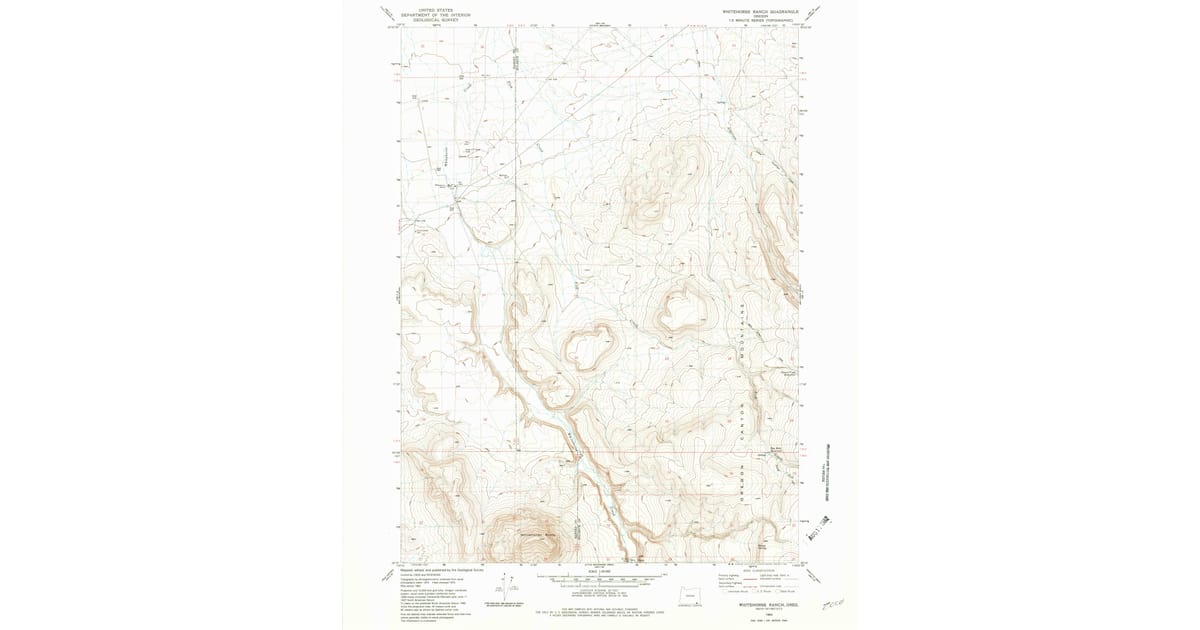 1982 Map of Whitehorse Ranch, Malheur County, OR — High-Res | Pastmaps
