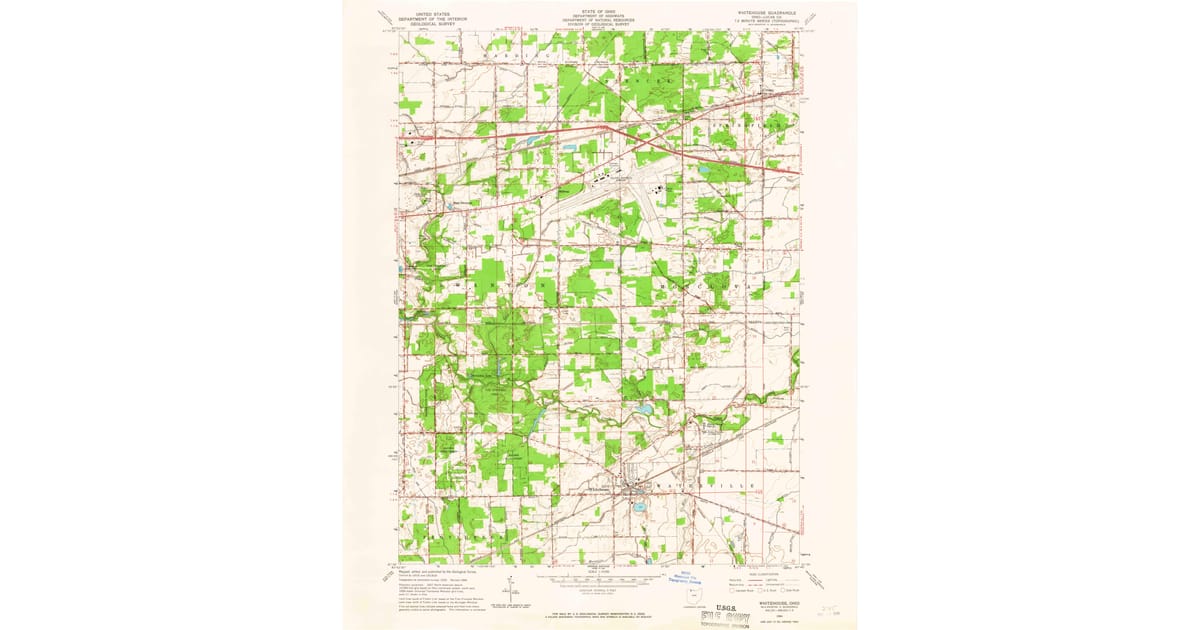 1964 Map of Whitehouse, OH — High-Res | Pastmaps