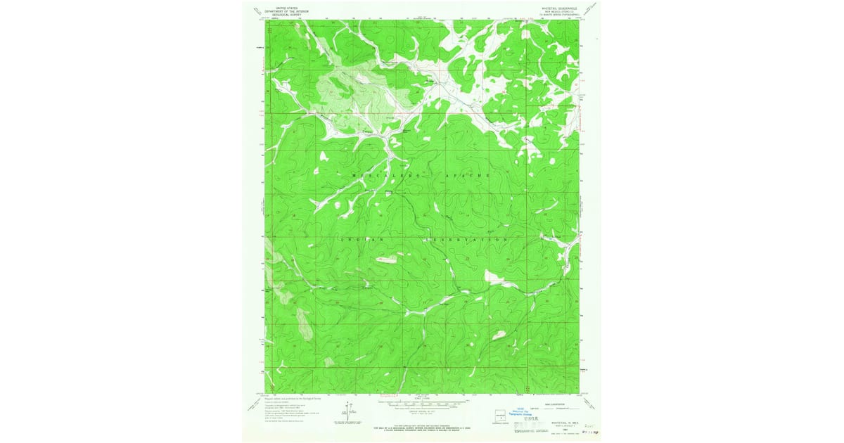 1963 Map of Whitetail, Otero County, NM — High-Res | Pastmaps