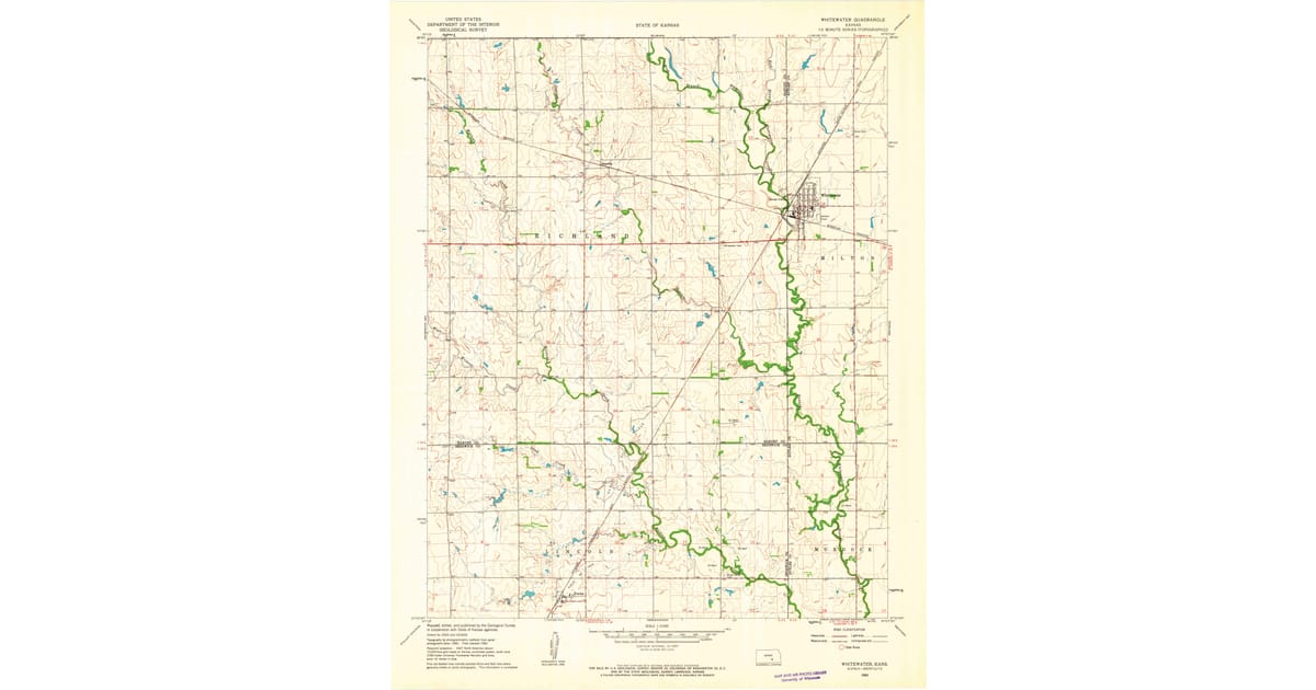 1962 Map of Whitewater, KS — High-Res | Pastmaps