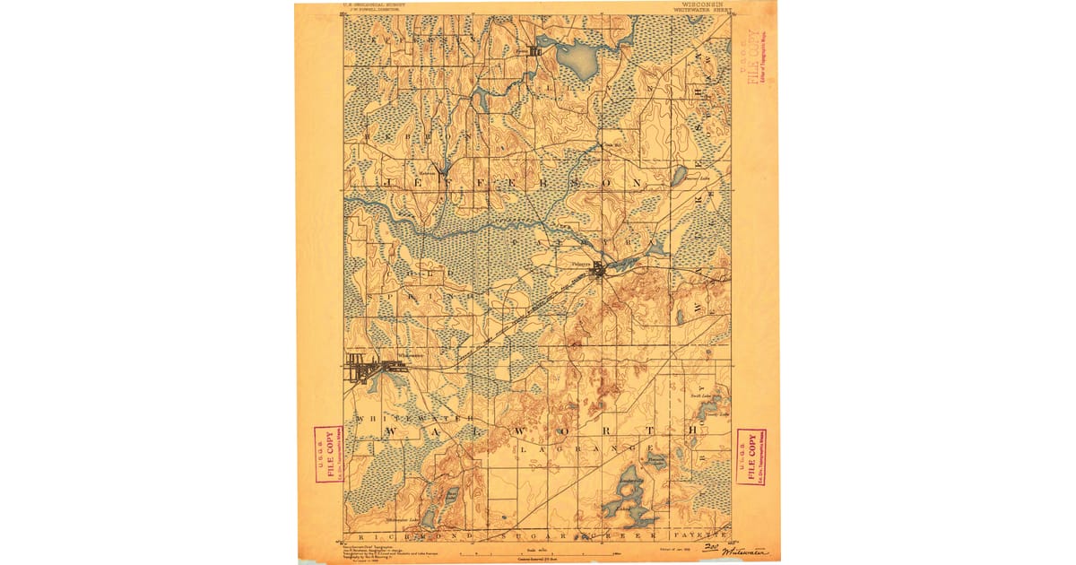 1892 Map of Whitewater, WI — High-Res | Pastmaps