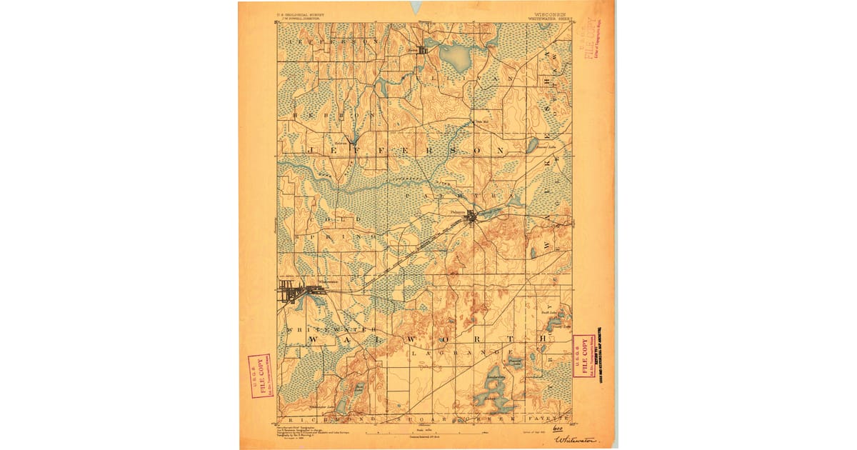 1893 Map of Whitewater, WI — High-Res | Pastmaps