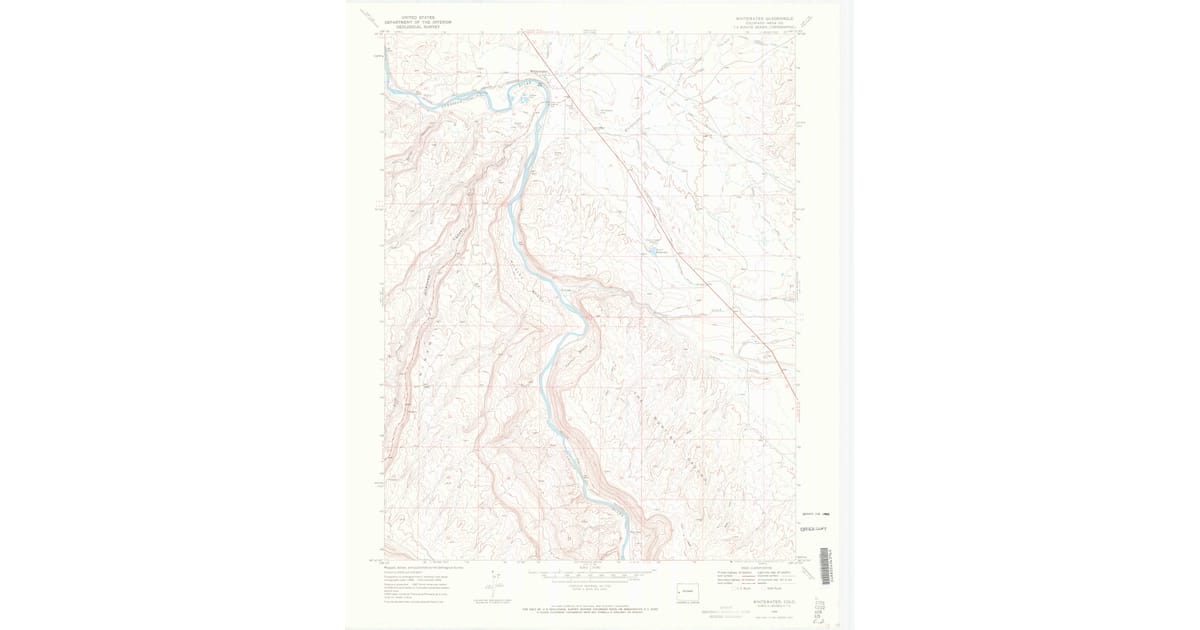 1969 Map of Whitewater, Mesa County, CO — High-Res | Pastmaps