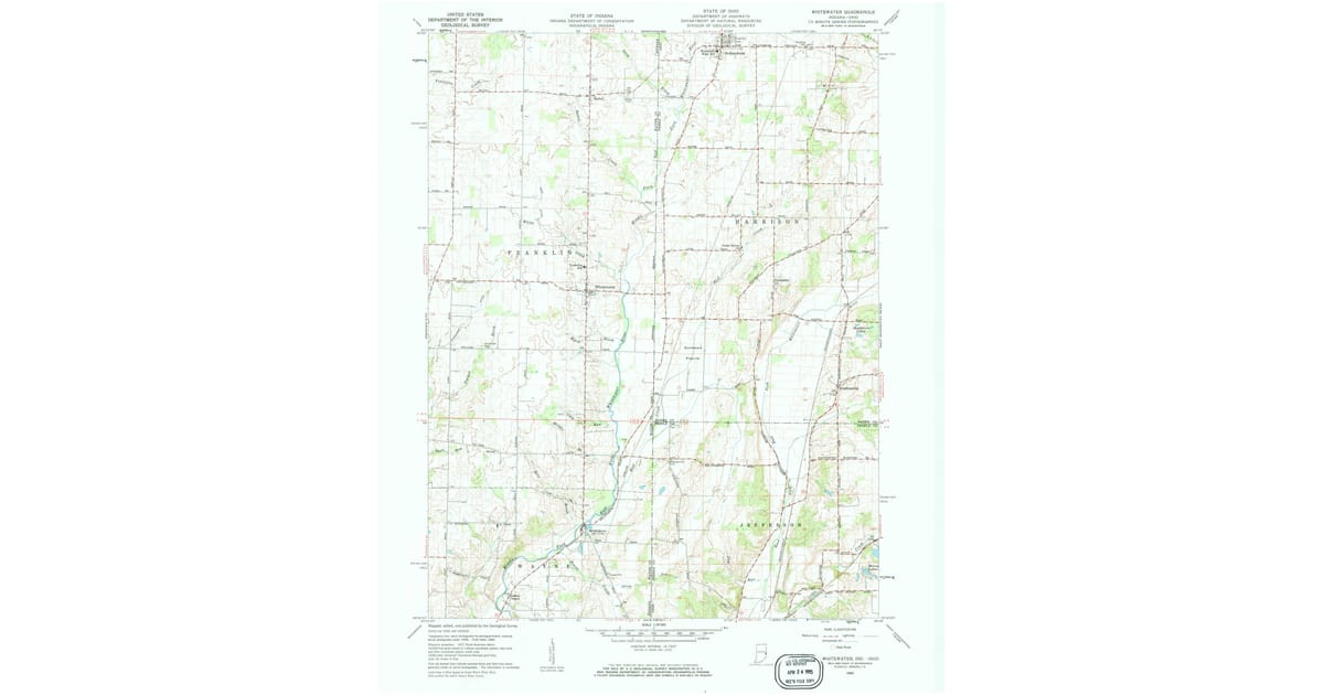 1960 Map of Whitewater, IN — High-Res | Pastmaps