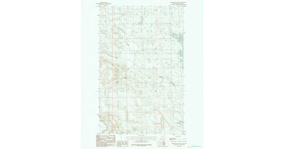 1984 Map of Whitewater West, Phillips County, MT — High-Res | Pastmaps