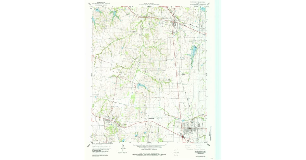 1984 Map of Whitewright, TX — High-Res | Pastmaps