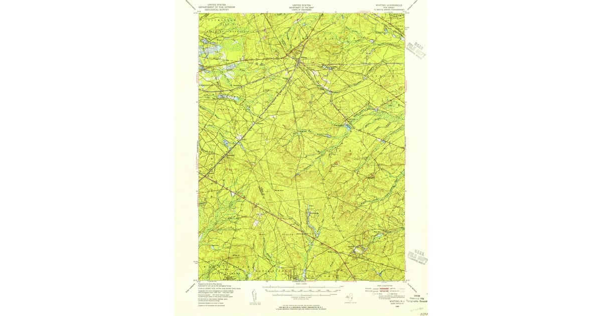 1949 Map of Whiting, Ocean County, NJ — High-Res | Pastmaps