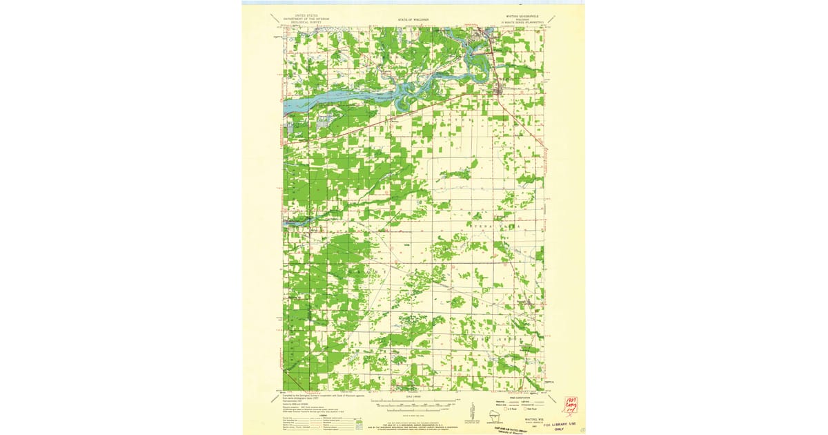 1957 Map of Whiting, WI — High-Res | Pastmaps
