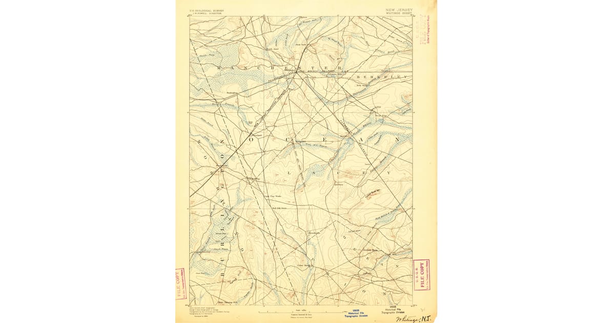 Old Maps of Barnegat Township, NJ for Academic Research | Pastmaps