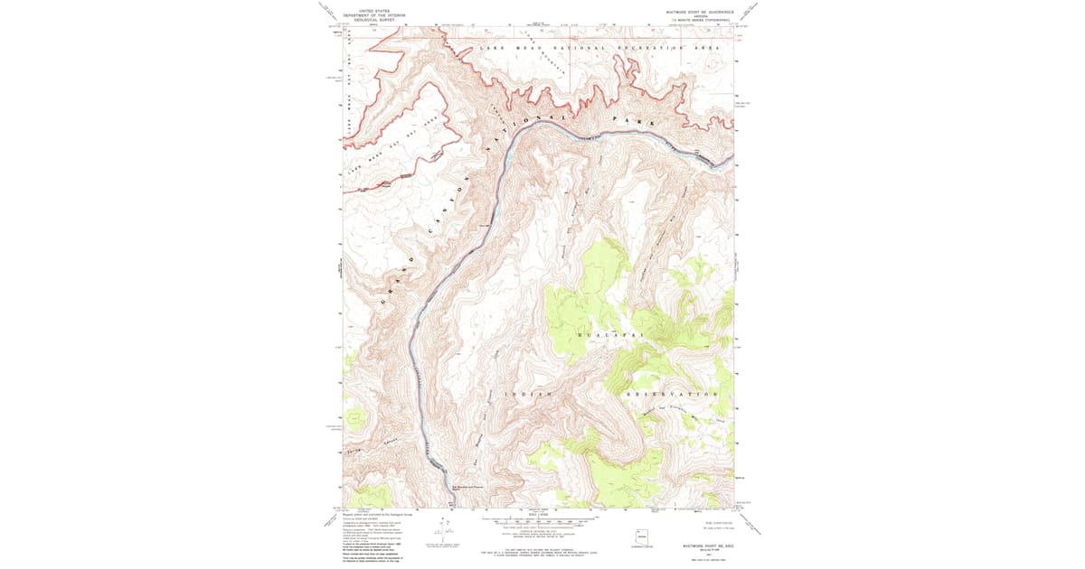 1967 Map of Whitmore Point SE, Coconino County, AZ — High-Res, 1985 ...