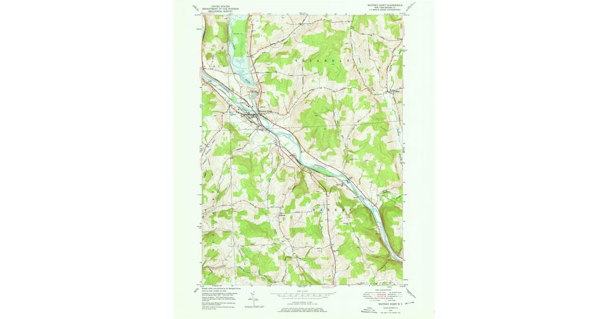 1949 Map of Whitney Point, NY — High-Res | Pastmaps
