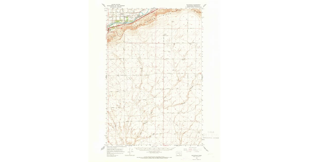 1965 Map of Whitstran, Benton County, WA — High-Res | Pastmaps