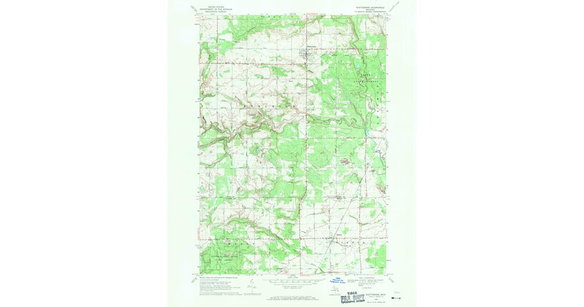1968 Map of Whittemore, MI — High-Res | Pastmaps