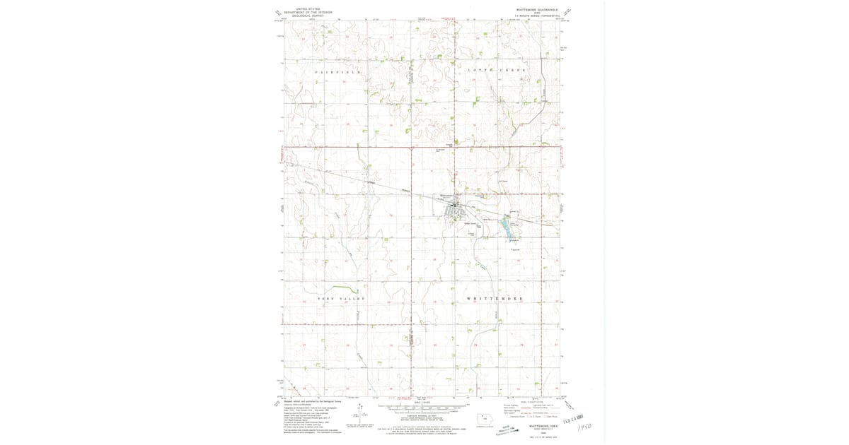 1980 Map of Whittemore, IA — High-Res | Pastmaps
