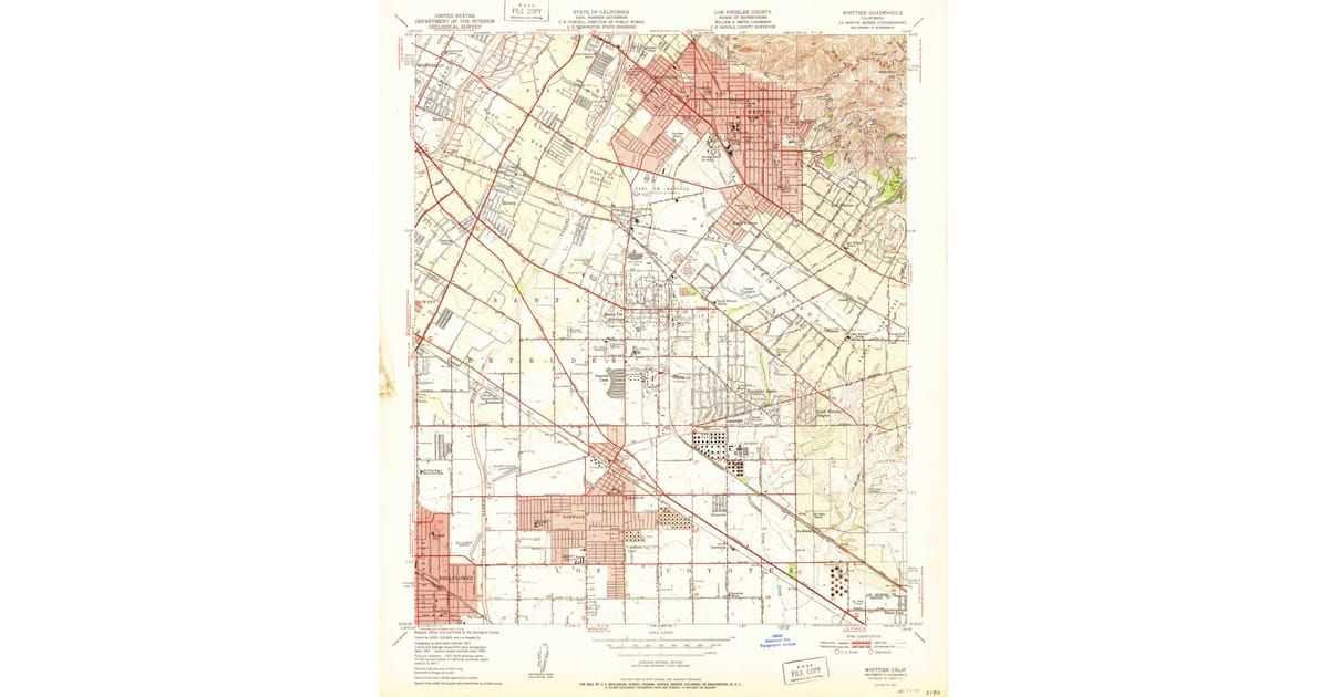 1950s Maps of Los Nietos Junction, CA | Pastmaps