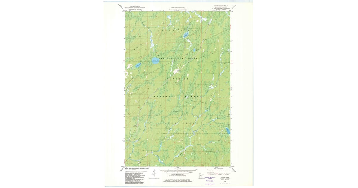 1982 Map of Whyte, Lake County, MN — High-Res | Pastmaps
