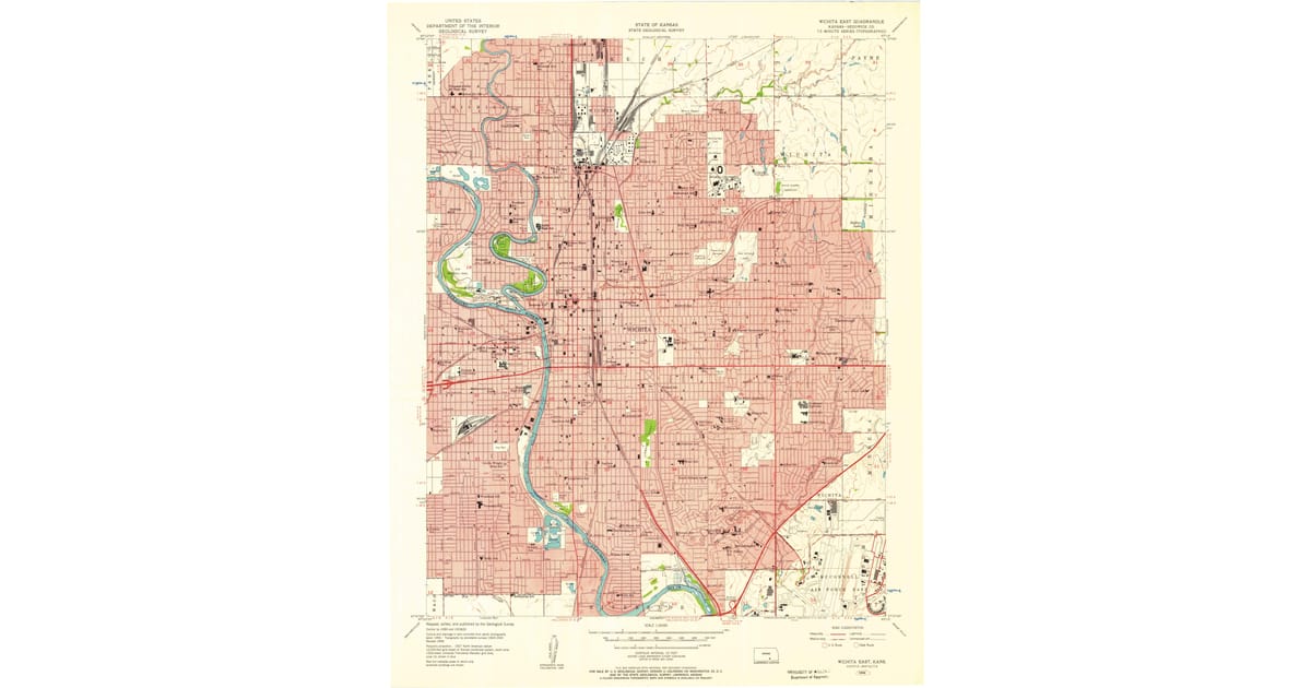 1956 Map of Wichita East, Sedgwick County, KS — High-Res | Pastmaps