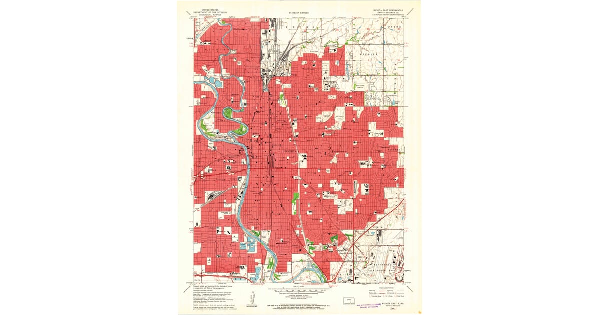 1961 Map of Wichita East, Sedgwick County, KS — High-Res | Pastmaps
