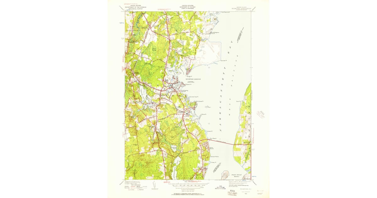 1940s Maps of Wickford Junction, North Kingstown | Pastmaps