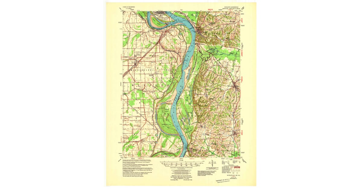 1955 Map of Wickliffe, KY — High-Res | Pastmaps