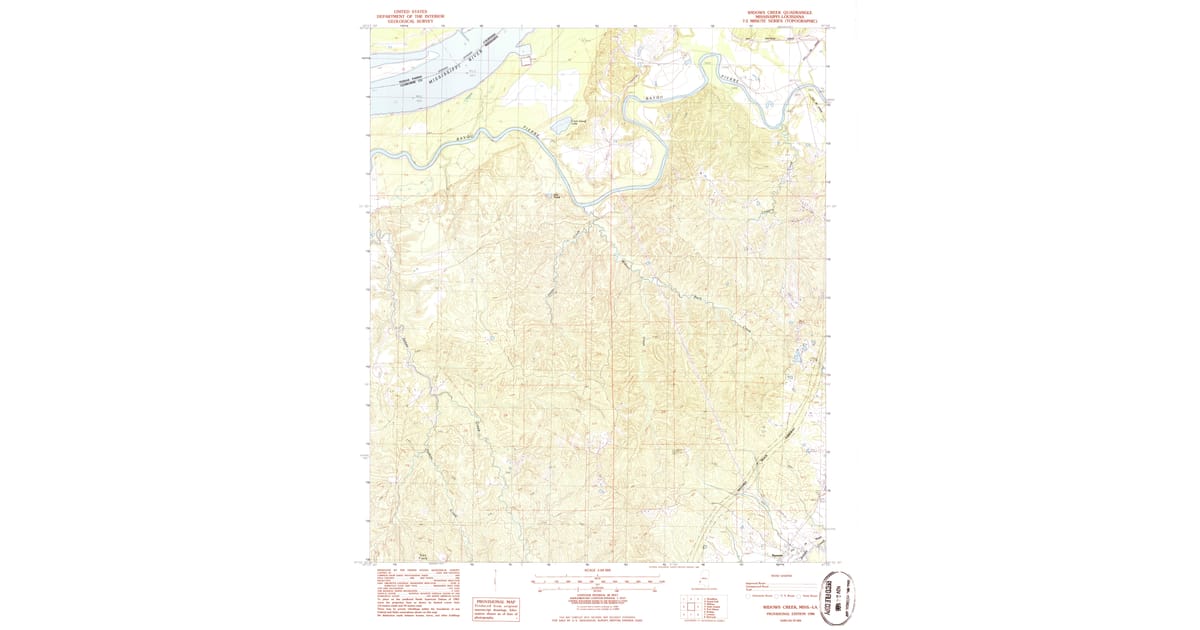 1986 Map of Widows Creek, Claiborne County, MS — High-Res | Pastmaps