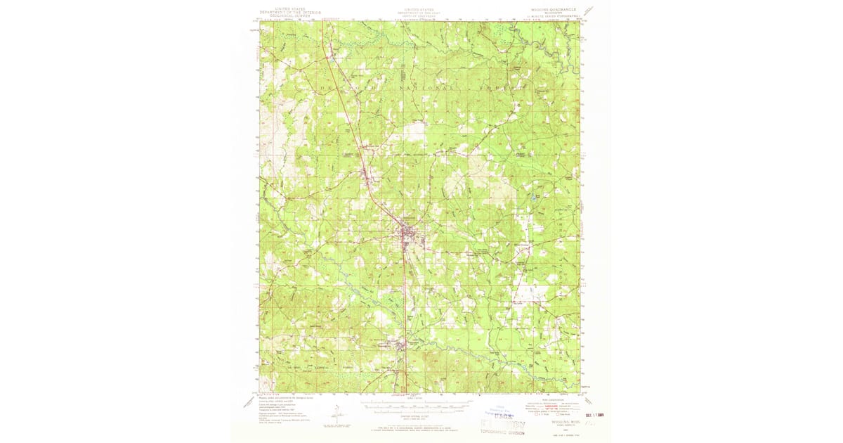 1947 Map of Wiggins, MS — High-Res | Pastmaps
