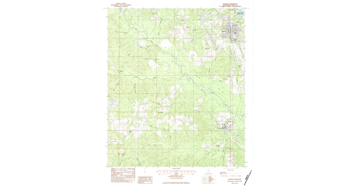 1983 Map of Wiggins, MS — High-Res | Pastmaps