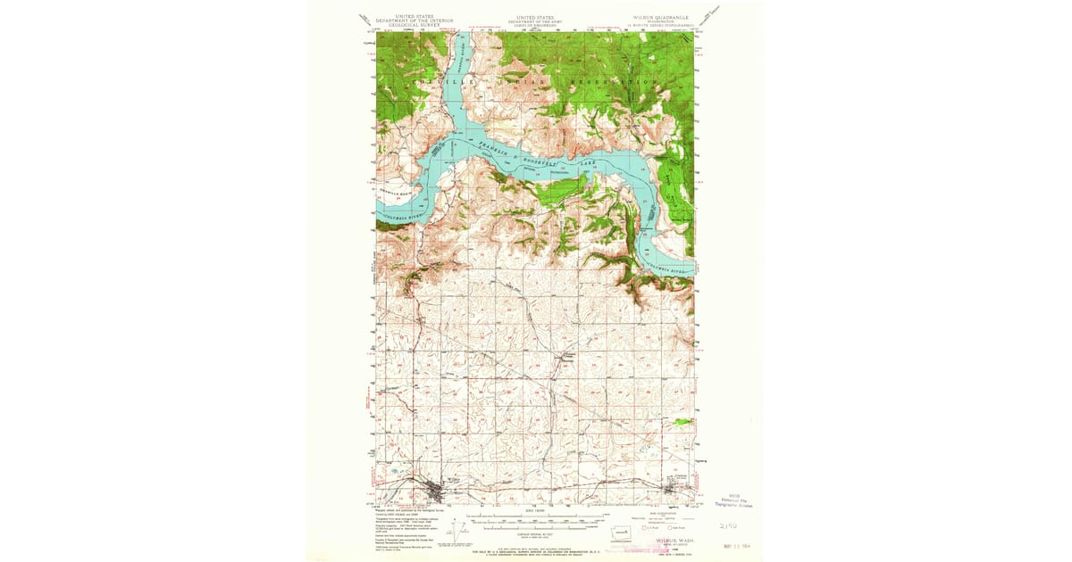 1948 Map of Wilbur, WA — High-Res | Pastmaps