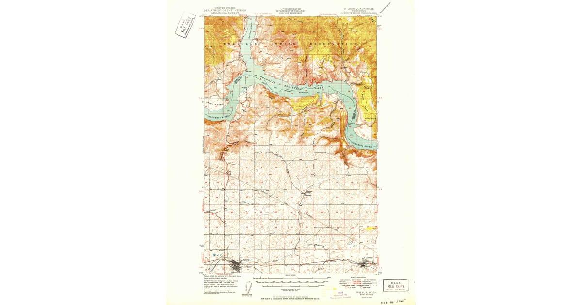 1950 Map of Wilbur, WA — High-Res | Pastmaps