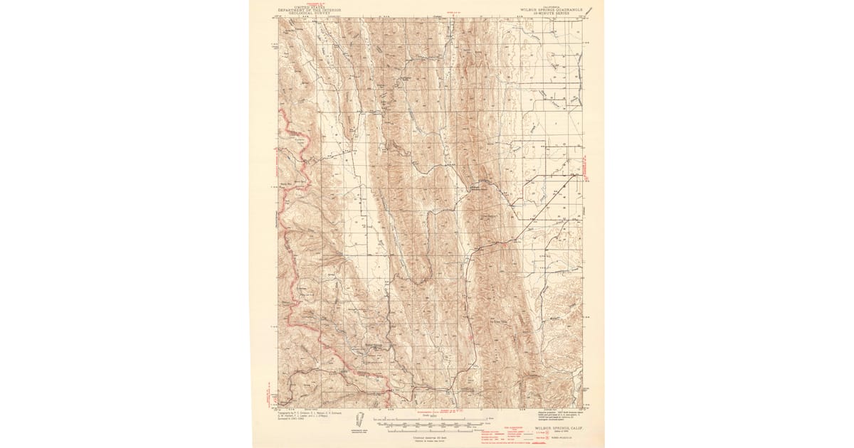 1944 Map of Wilbur Springs, Colusa County, CA — High-Res | Pastmaps