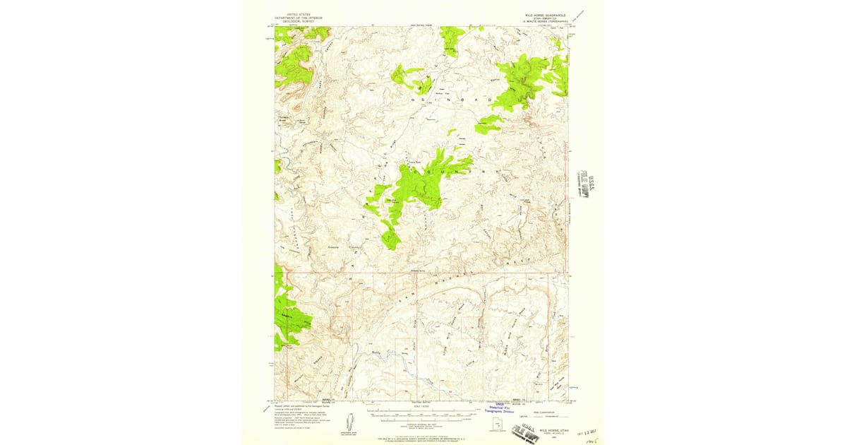 1952 Map of Wild Horse, Emery County, UT — High-Res | Pastmaps