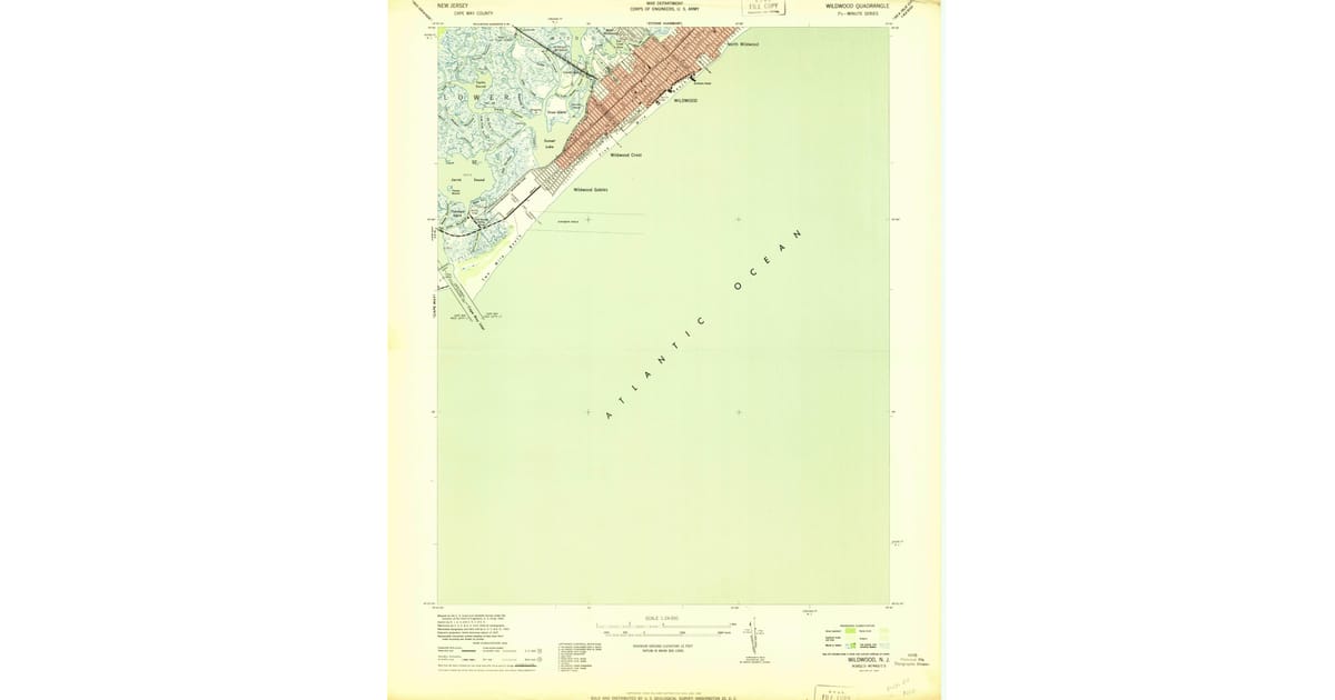 1944 Map of Wildwood, NJ — High-Res | Pastmaps