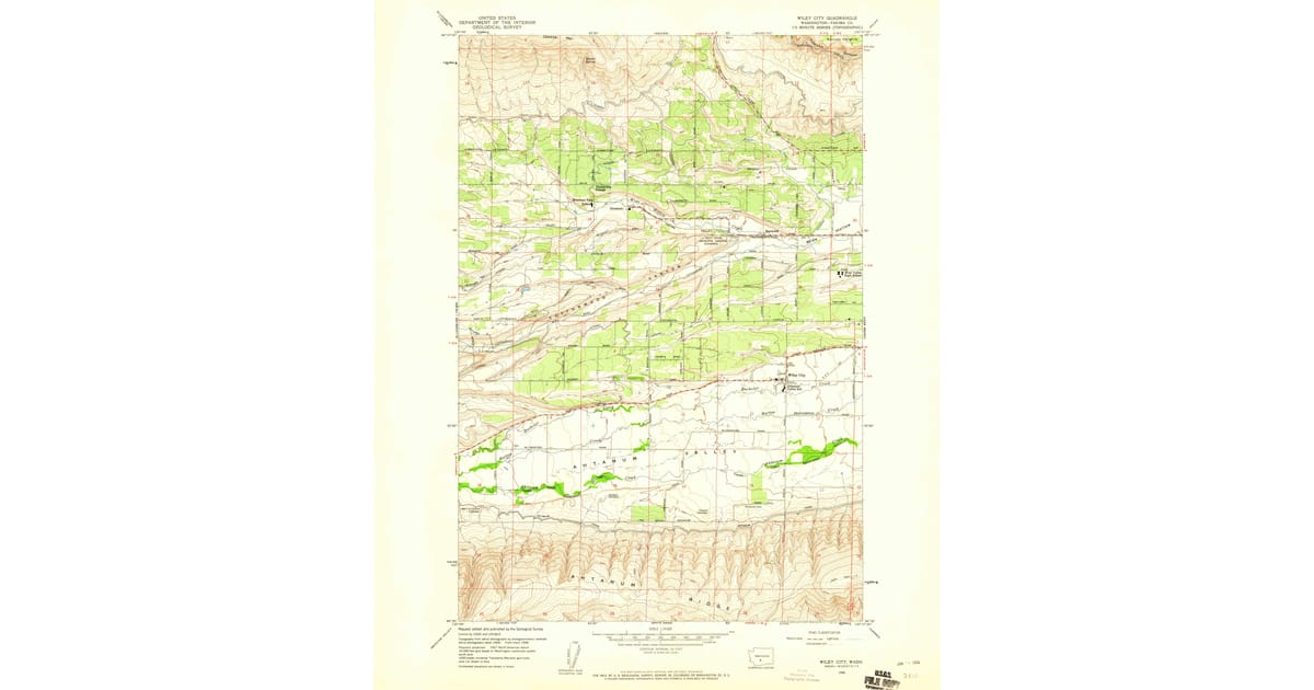 1958 Map of Wiley City, Yakima County, WA — High-Res | Pastmaps