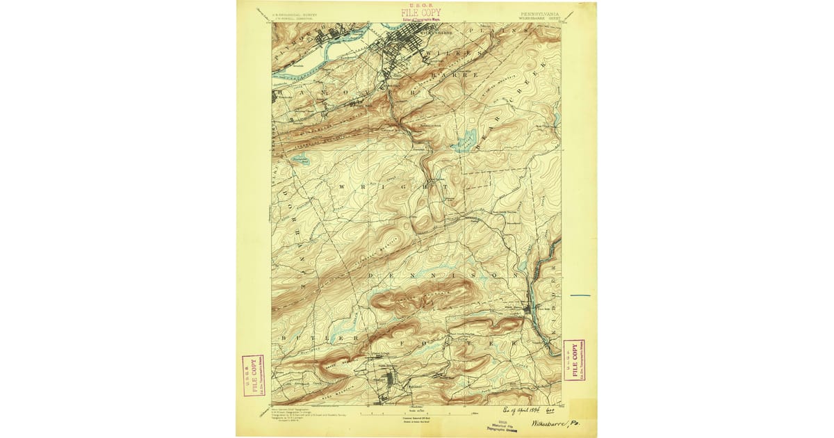 1800s (19th Century) Maps of Hanover Section, Nanticoke | Pastmaps
