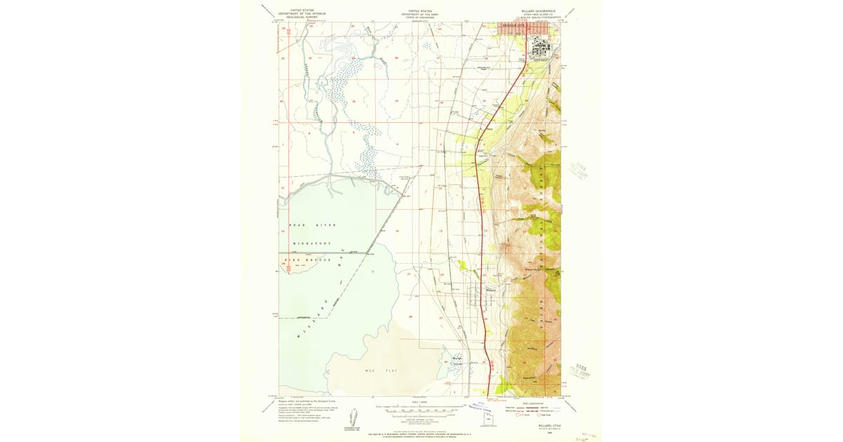 1955 Map of Willard, UT — High-Res | Pastmaps
