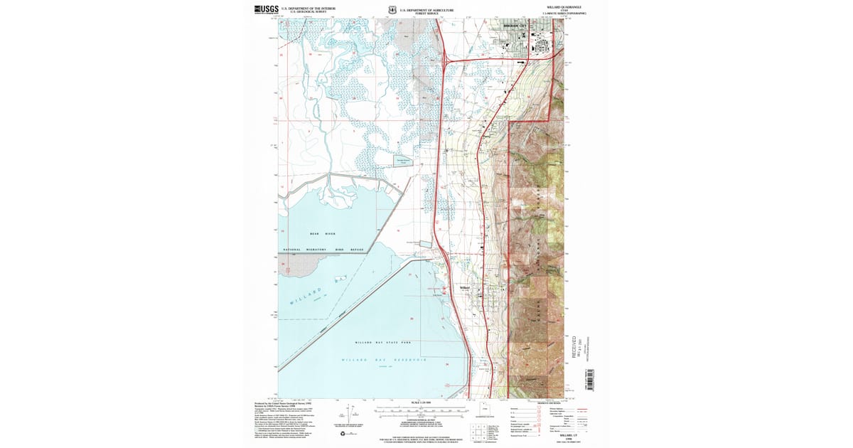 1998 Map of Willard, UT — High-Res | Pastmaps