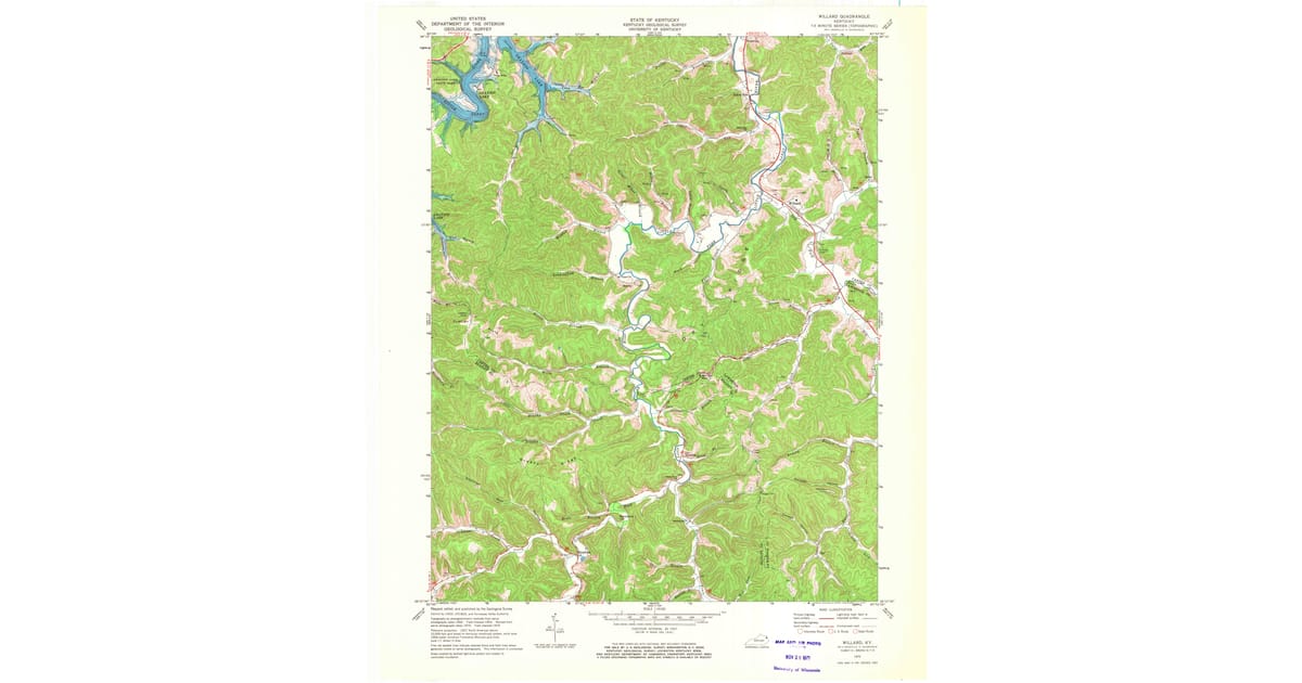 1970 Map of Willard, Carter County, KY — High-Res | Pastmaps