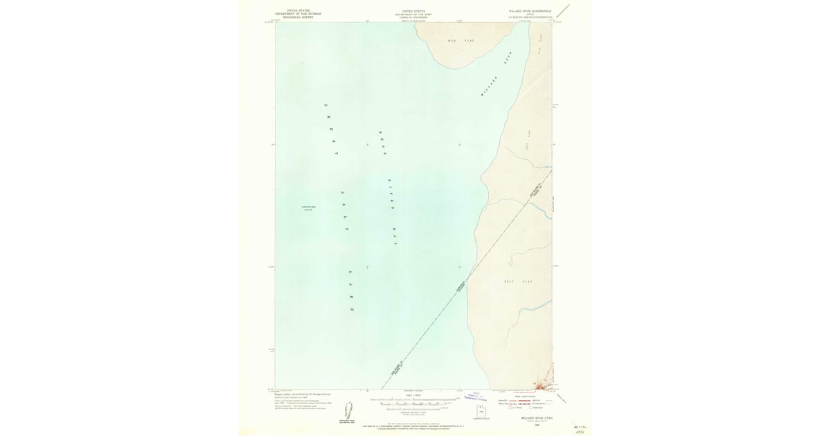 1955 Map of Willard Spur, Box Elder County, UT — High-Res | Pastmaps