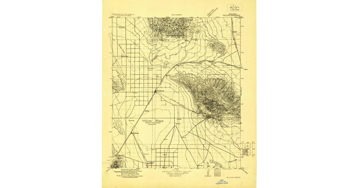 1922 Map of Willcox, AZ — High-Res | Pastmaps