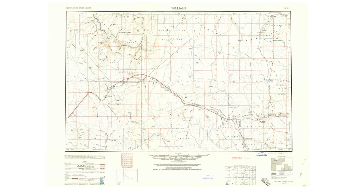 1960 Map of Williams, AZ — High-Res | Pastmaps