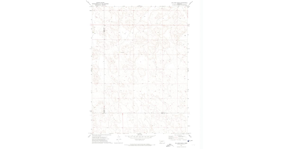 1971 Map of Williams Ranch, Arthur County, NE — High-Res | Pastmaps