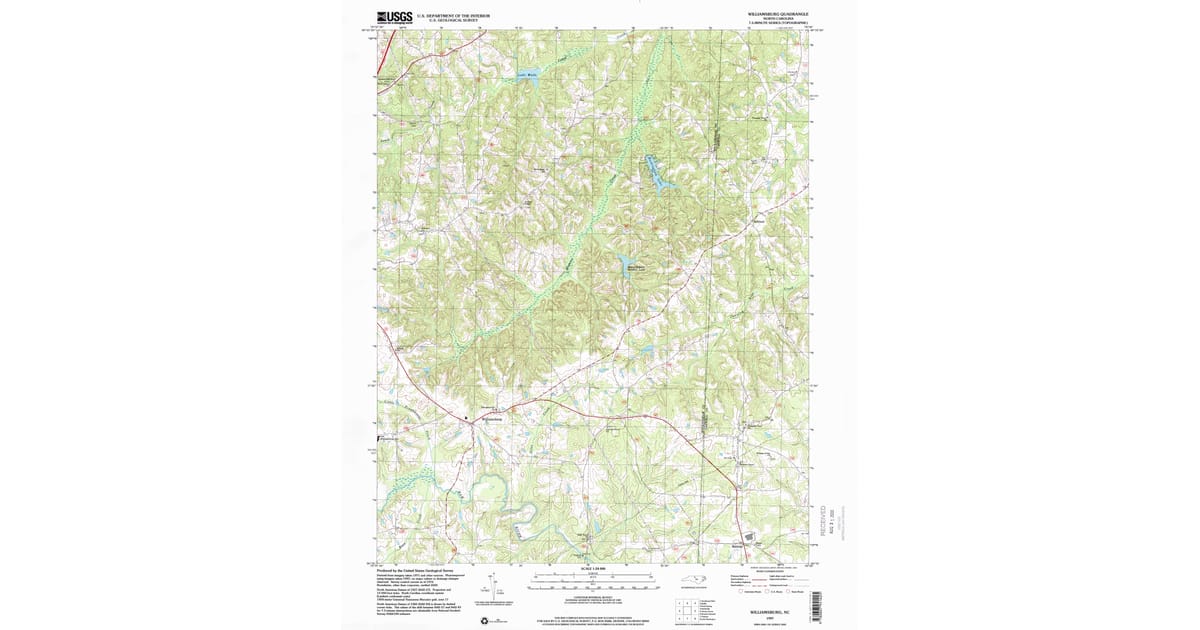 1997 Map of Williamsburg, Rockingham County, NC — High-Res | Pastmaps