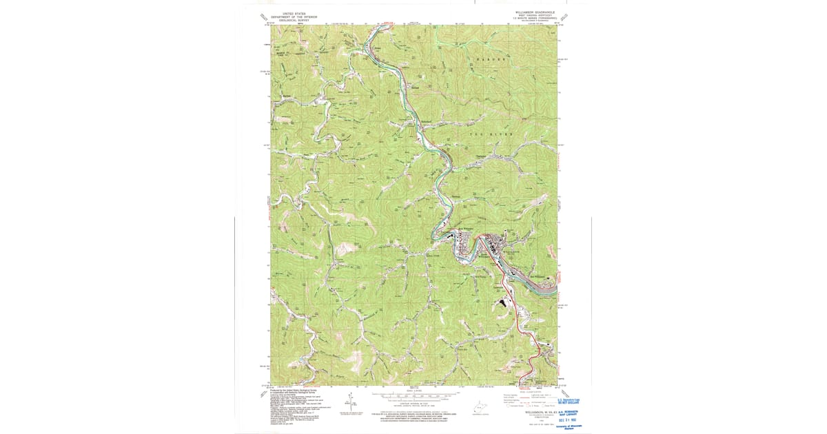 1992 Map of Williamson, WV — High-Res | Pastmaps