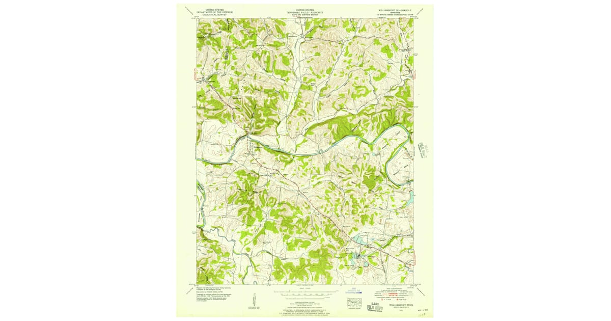 1950s Maps of Hickman County, TN | Pastmaps