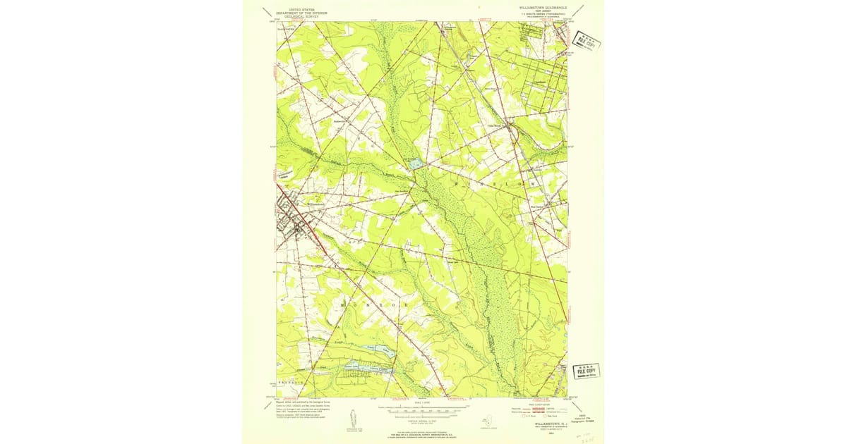 1953 Map of Williamstown, NJ — High-Res | Pastmaps